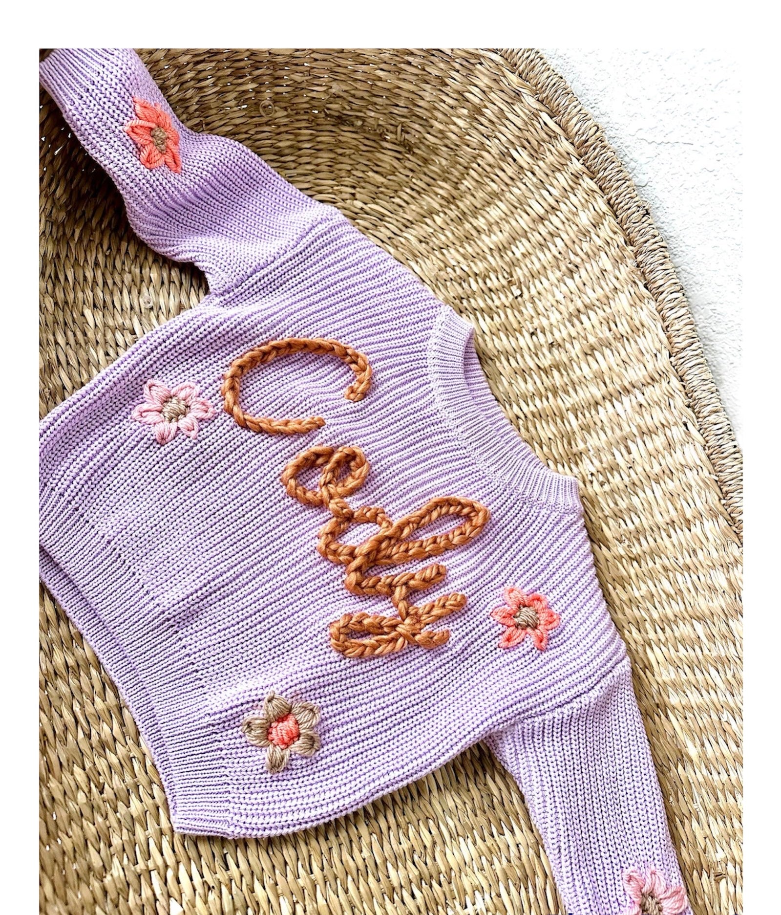 Knit Name Sweater, Custom, Embroidered Sweater – Isapicnicbox
